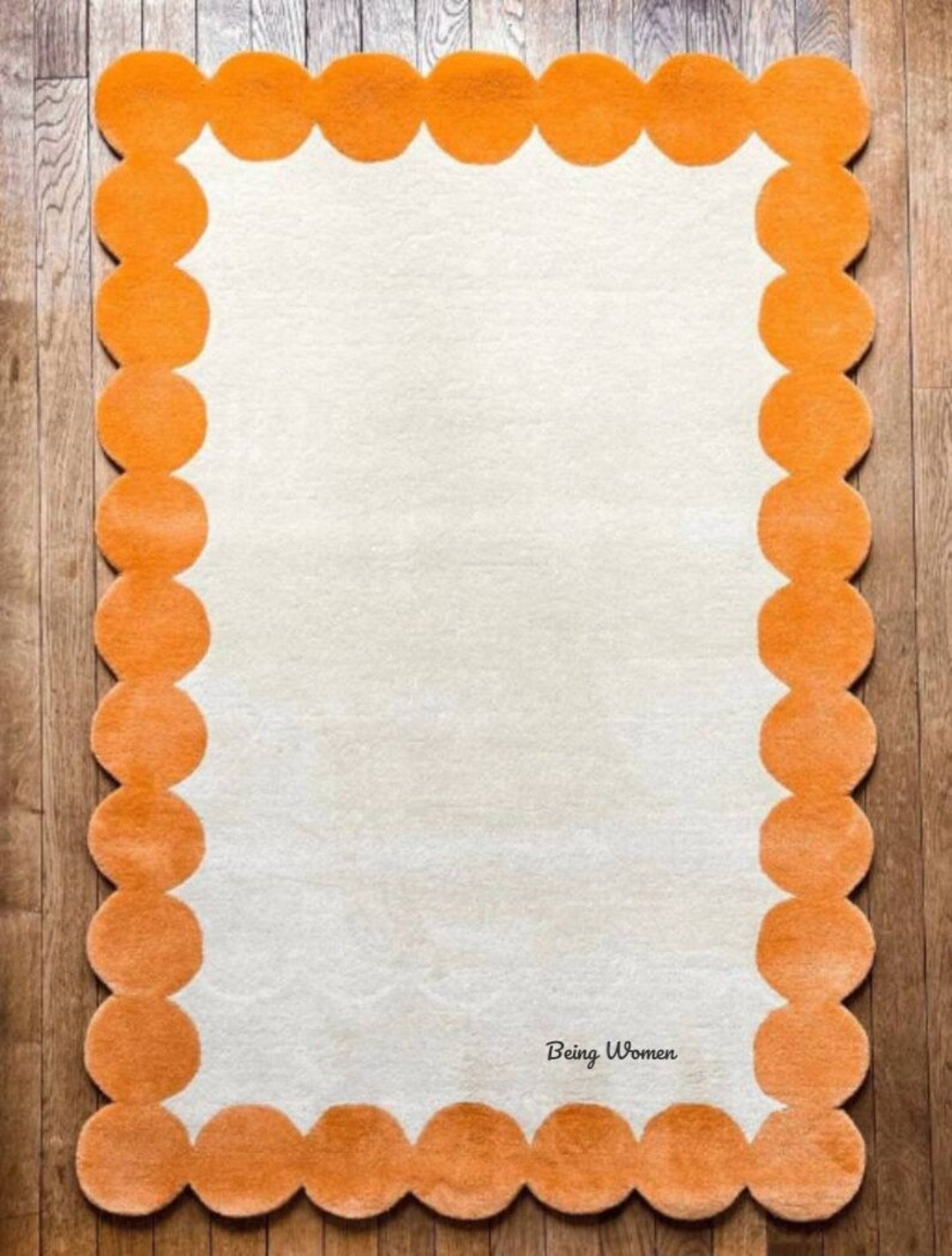 Bespoke Luxury Aesthetic Scallop Hand Tufted Abstract Mid Century ...