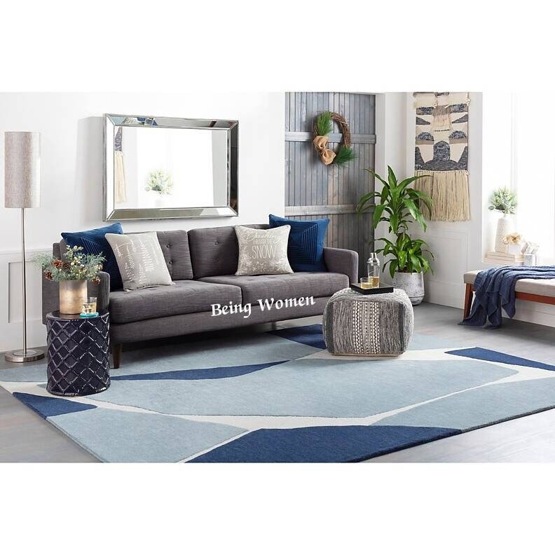 Bespoke Luxury Aesthetic Grey Colour Hand Tufted Abstract Mid Century ...