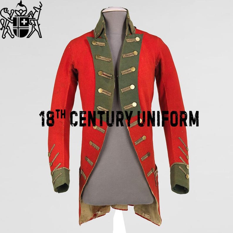 Red Wool British Regimental Jacket, 18th Century Military Coat - Etsy