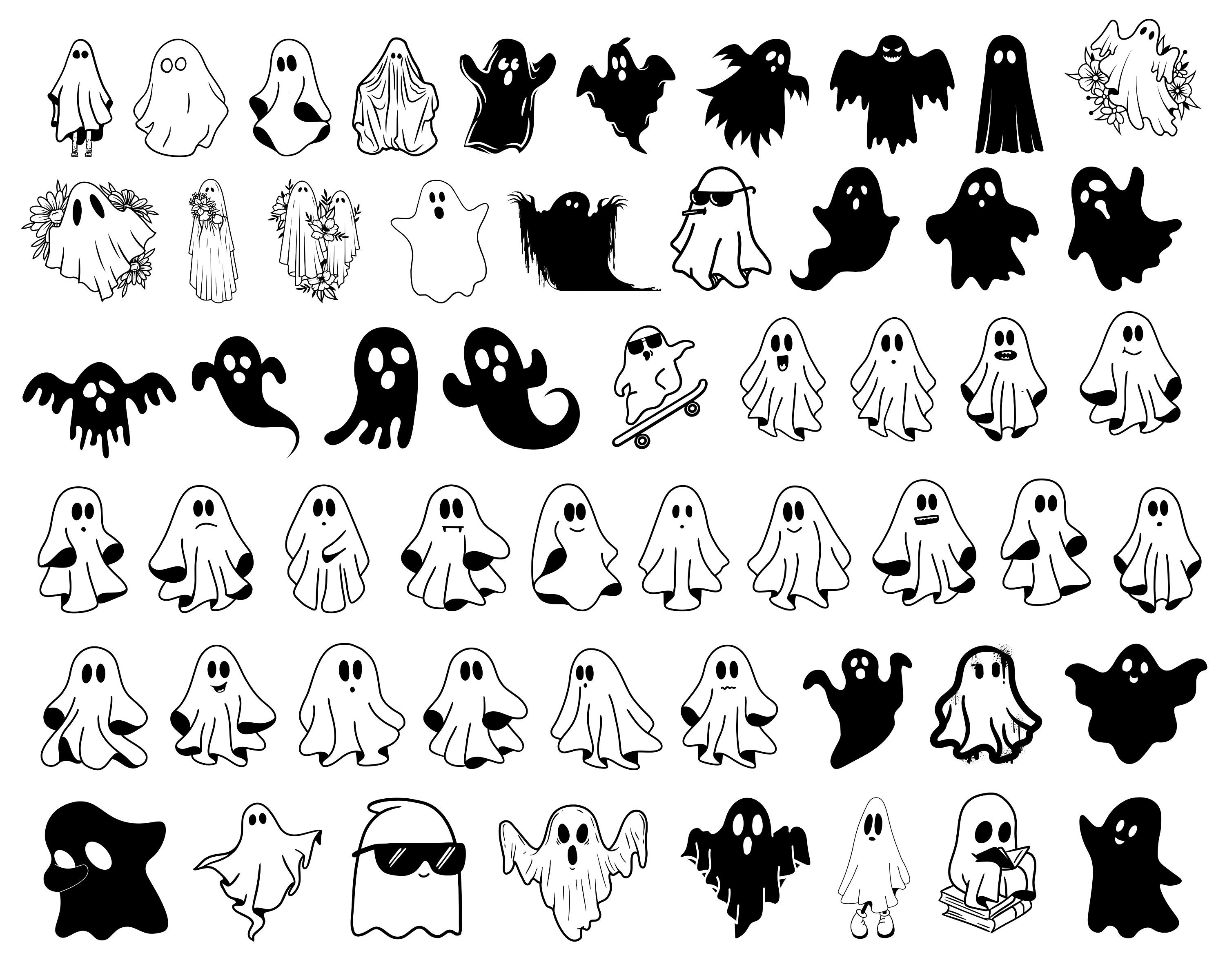 Ghost Bundle Svg, Spooky Season Svg, Love Halloween Shirt Svg, Ghost ...