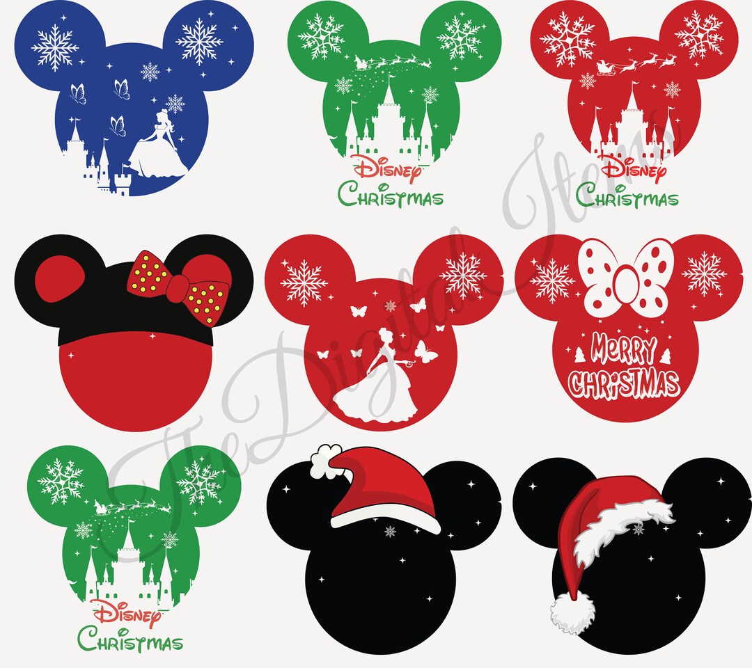 Christmas Mickey Svg,christmas Mug Svg,mouse Head Christmas Bundle ...