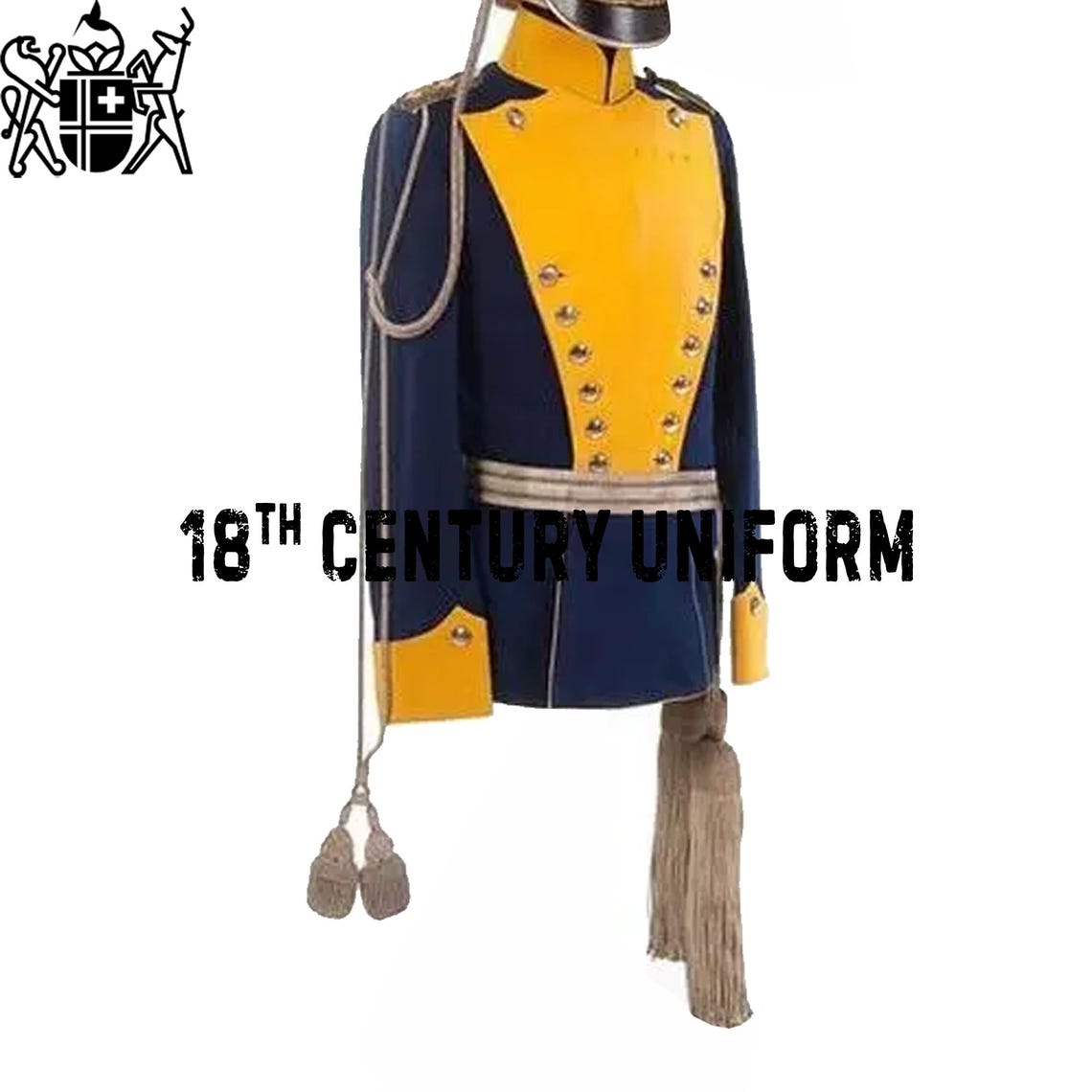 Prussian Army Wool Uniform: 18th Century Navy Blue Colonel Jacket - Etsy