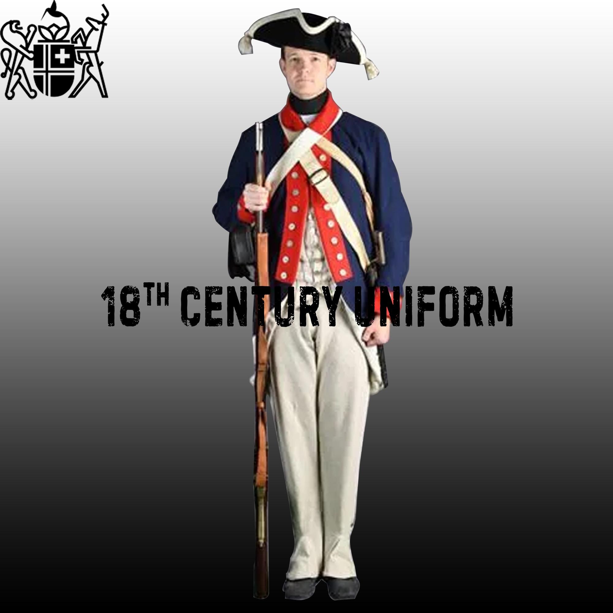 New Men Revolutionary War Uniform, British Army Coat, 1770s British ...