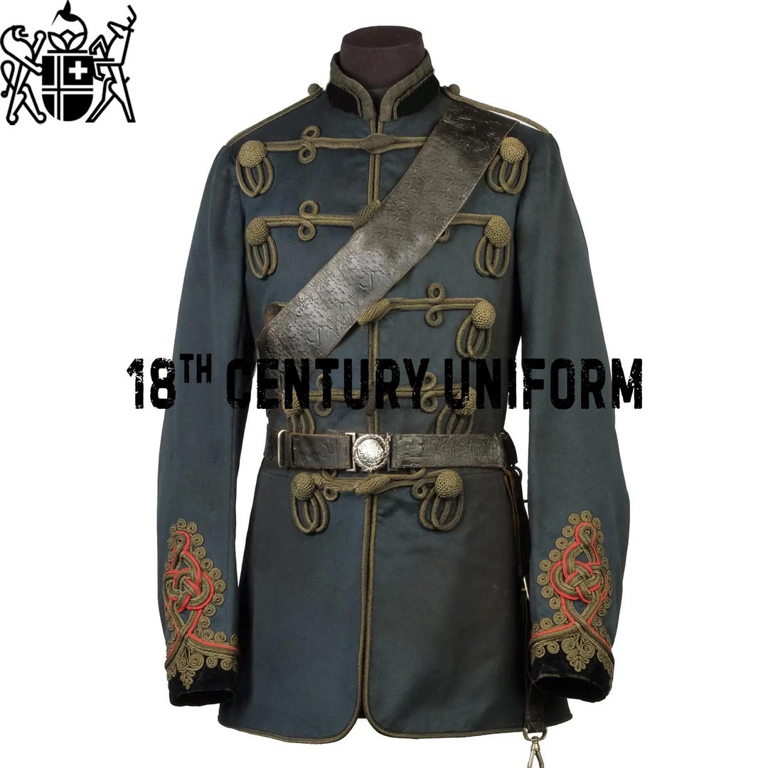 18th Century British Army Cavalry Jacket: Navy Blue Wool Uniform - Etsy
