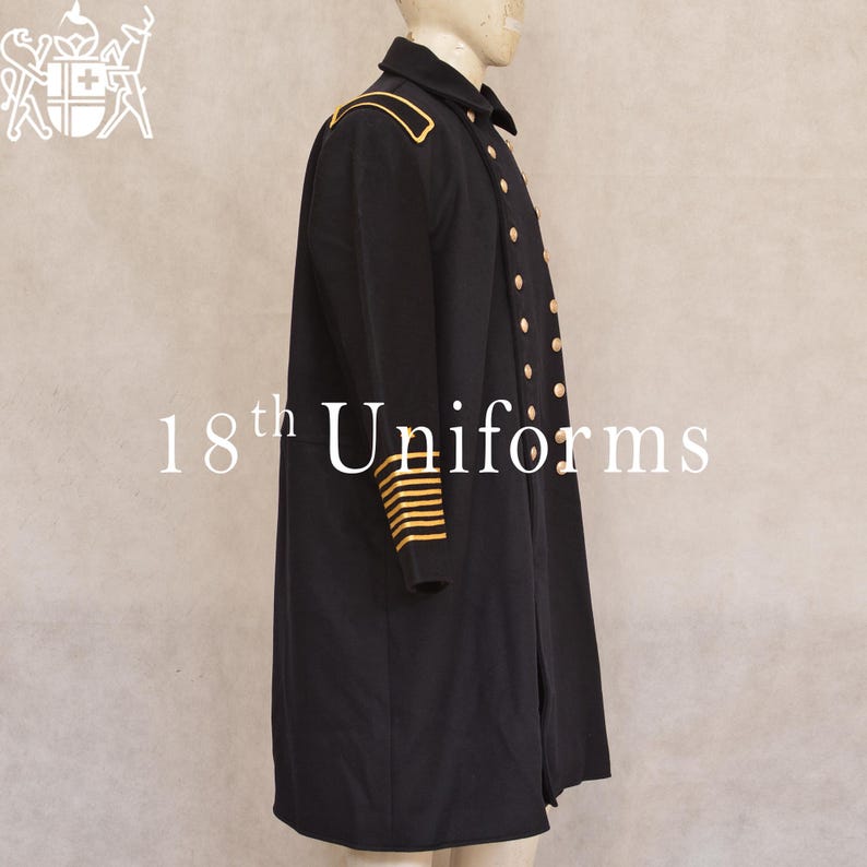Wool Naval Officer Frock Coat: Civil War Military Uniform - Etsy