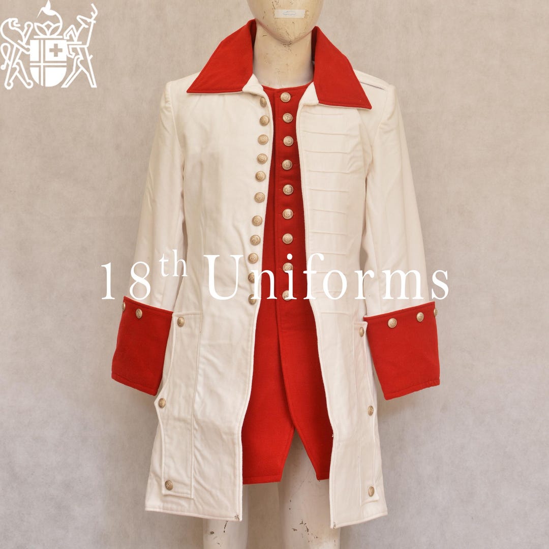 Men's White Wool Napoleon Uniform: 1759 French Military Jacket - Etsy