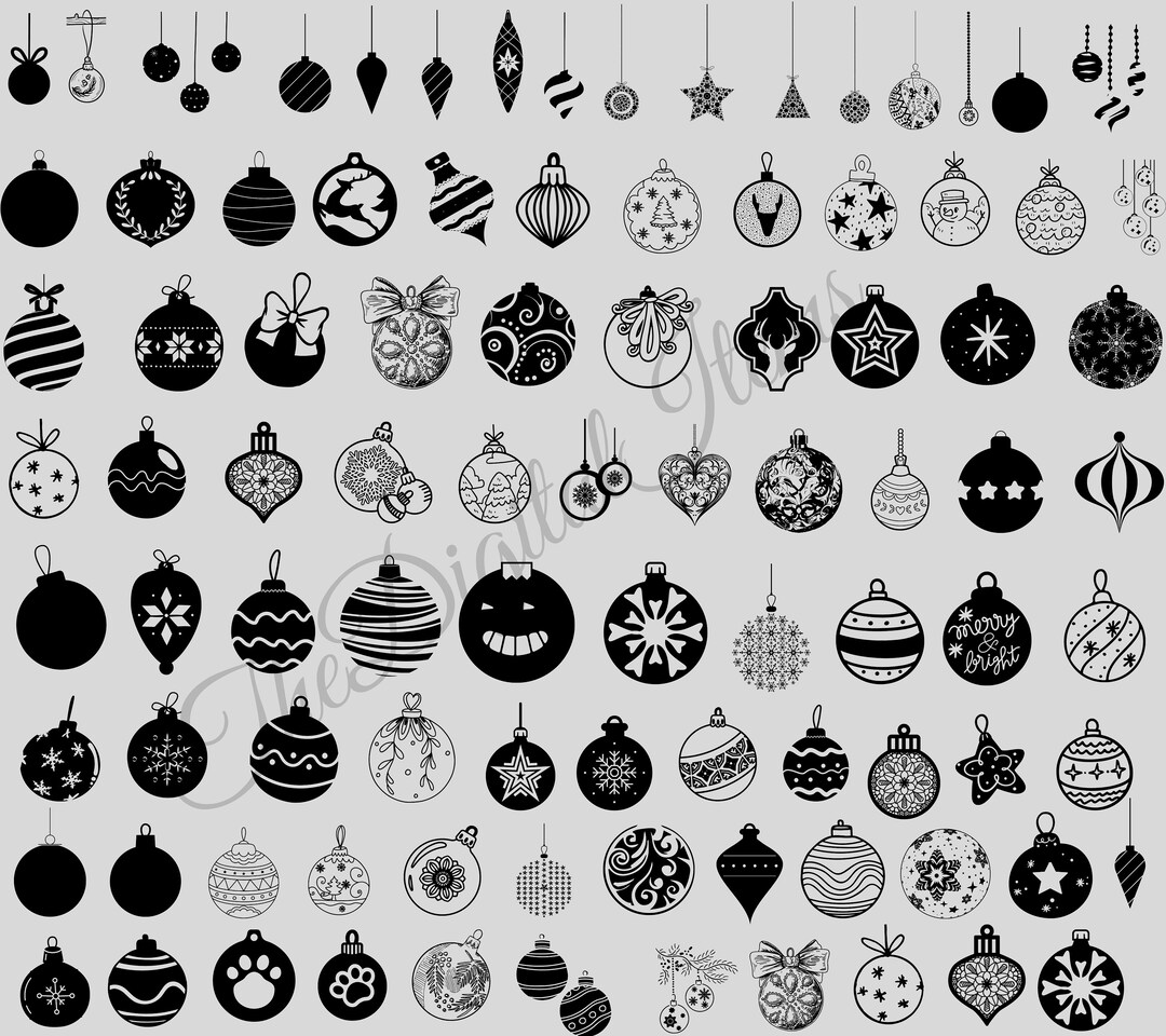 Boule de Noël SVG Bundle Ornement de Noël svg Boules de Noël - Etsy France