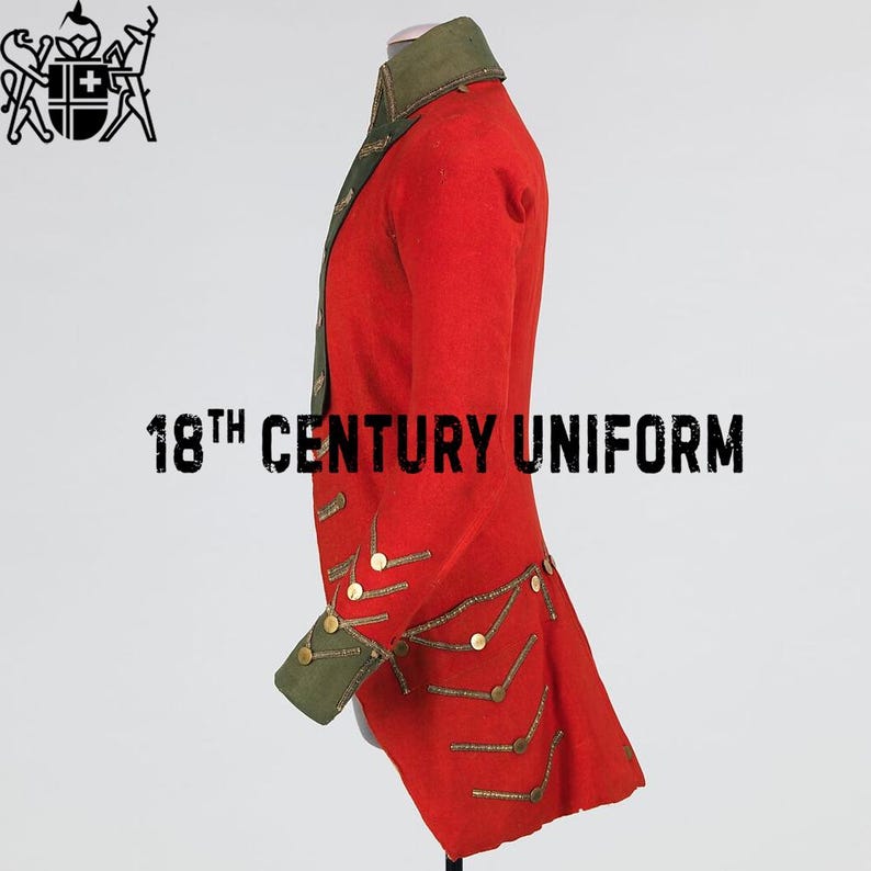 Red Wool British Regimental Jacket, 18th Century Military Coat - Etsy