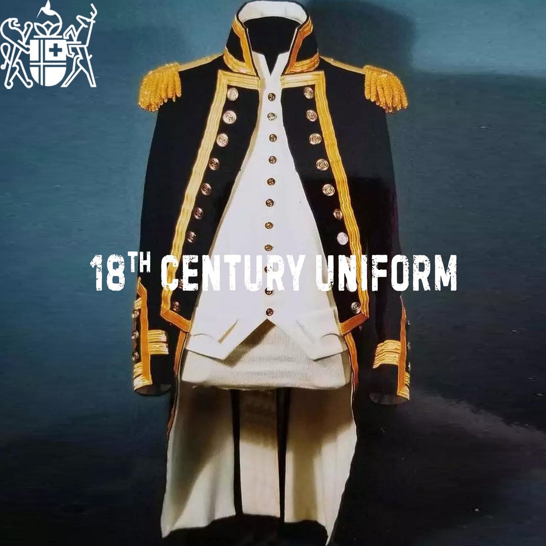 Wool Royal Naval Tailcoat: 1812 British Navy Captain Uniform - Etsy