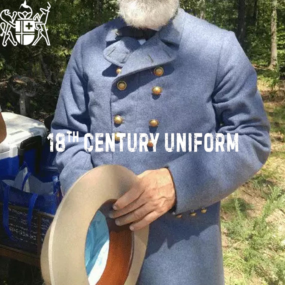 New Men General Robert Uniform, Civil War Jacket, Double Breasted Frock ...