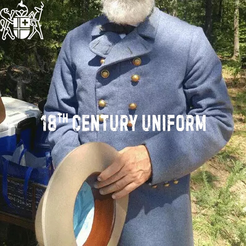 Blue Wool Civil War Frock Coat: General Robert Uniform - Etsy