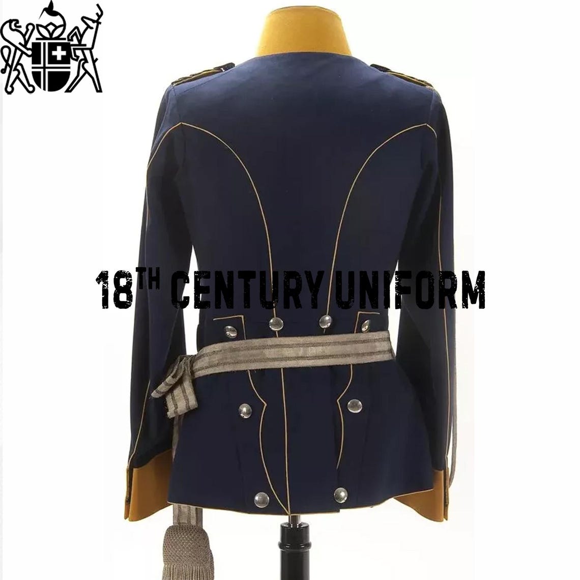 Prussian Army Wool Uniform: 18th Century Navy Blue Colonel Jacket - Etsy