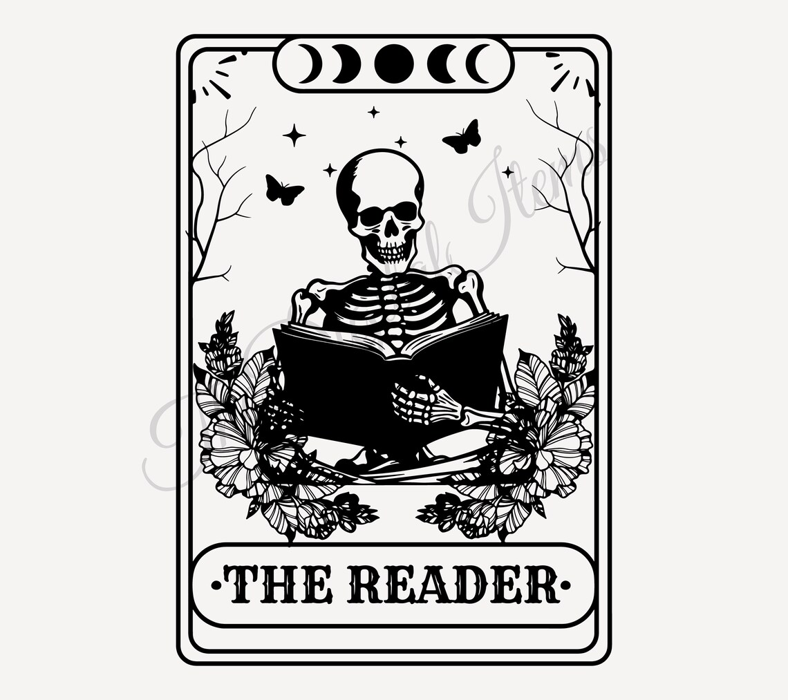The Reader Tarot Card SVG, the Reader Svg, Reading Svg, Book Lover Svg ...