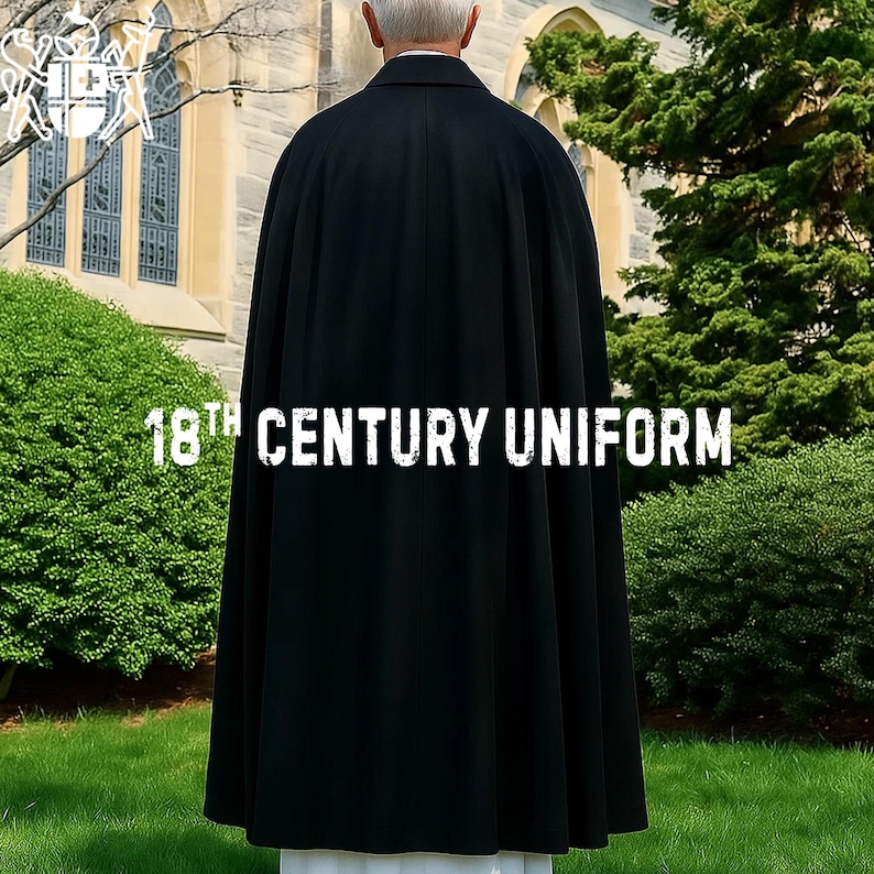 Clergy Cloak With Collar, Essential Vestment Catholic Bishop Black ...