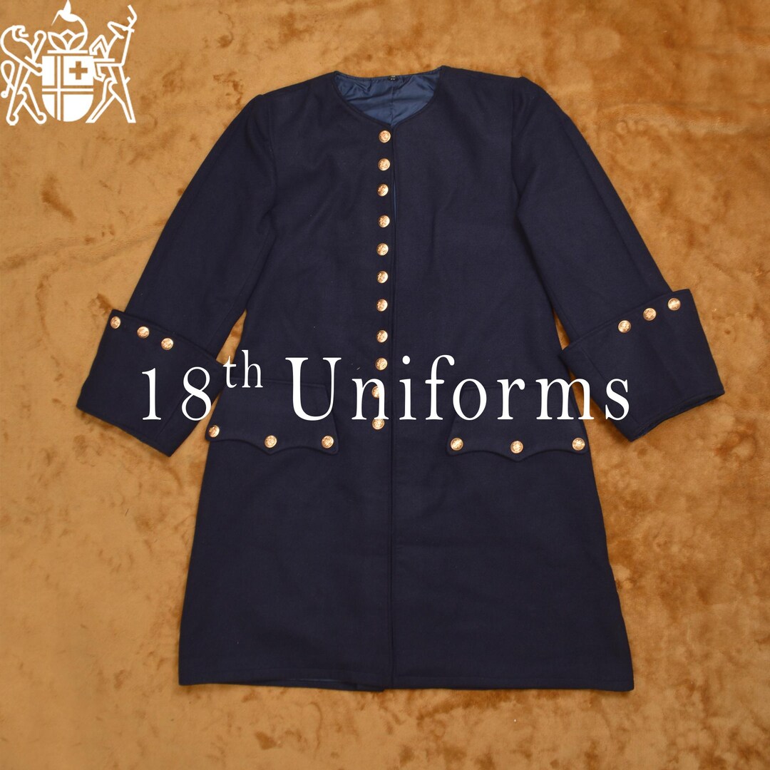 Tailored Navy Blue Wool Frock Coat: 18th Century Gentleman's Style - Etsy