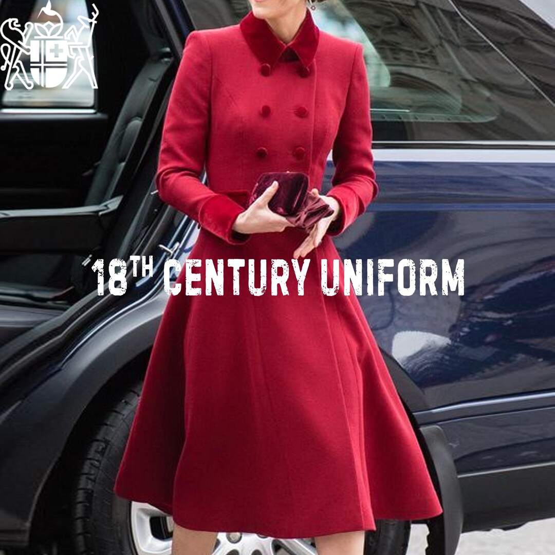 Red Wool Frock Coat: Royal Fashion, 18th Century Style - Etsy