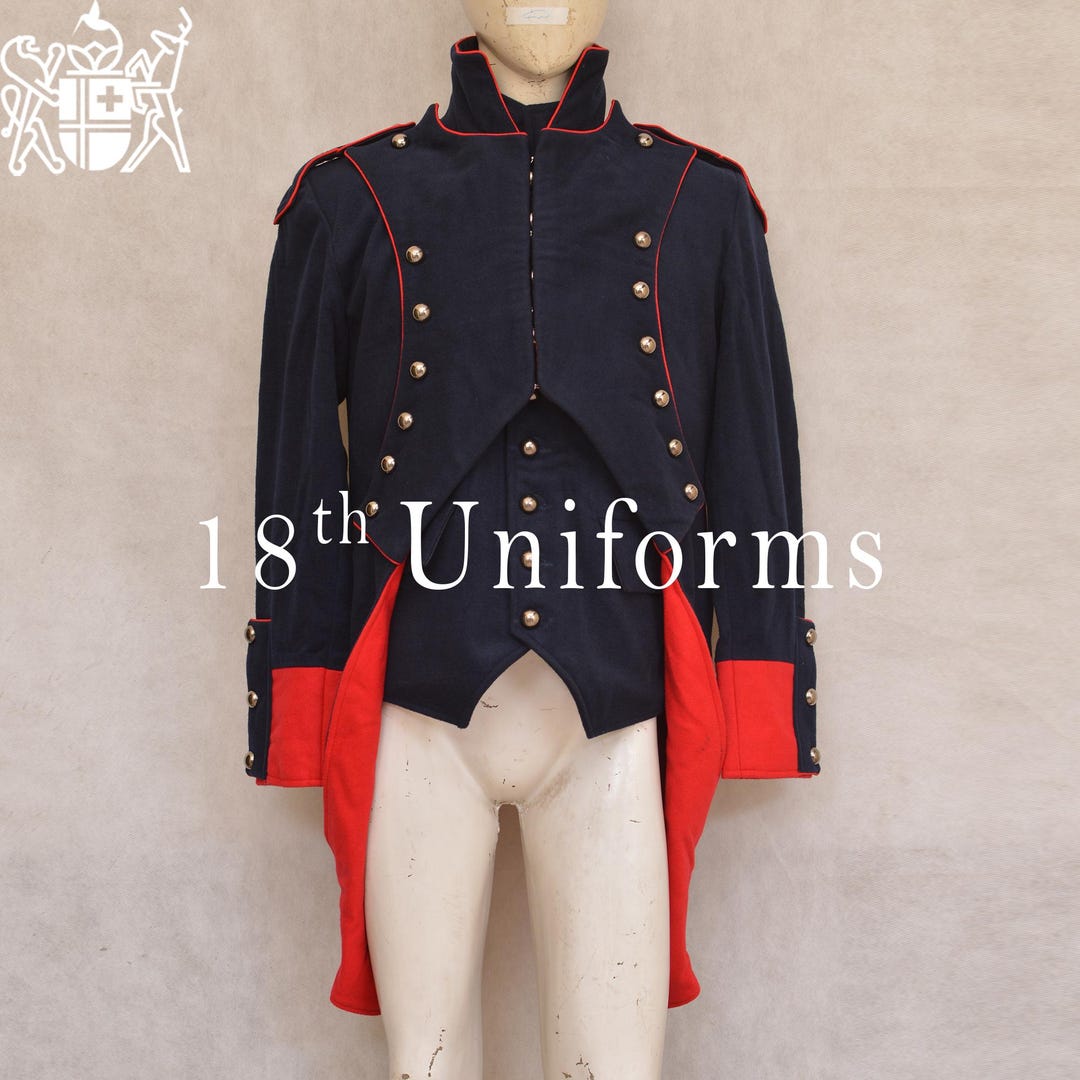 New Men Napoleon Tailcoat, French Napoleon Guard Jacket, 1812-30 Guard ...