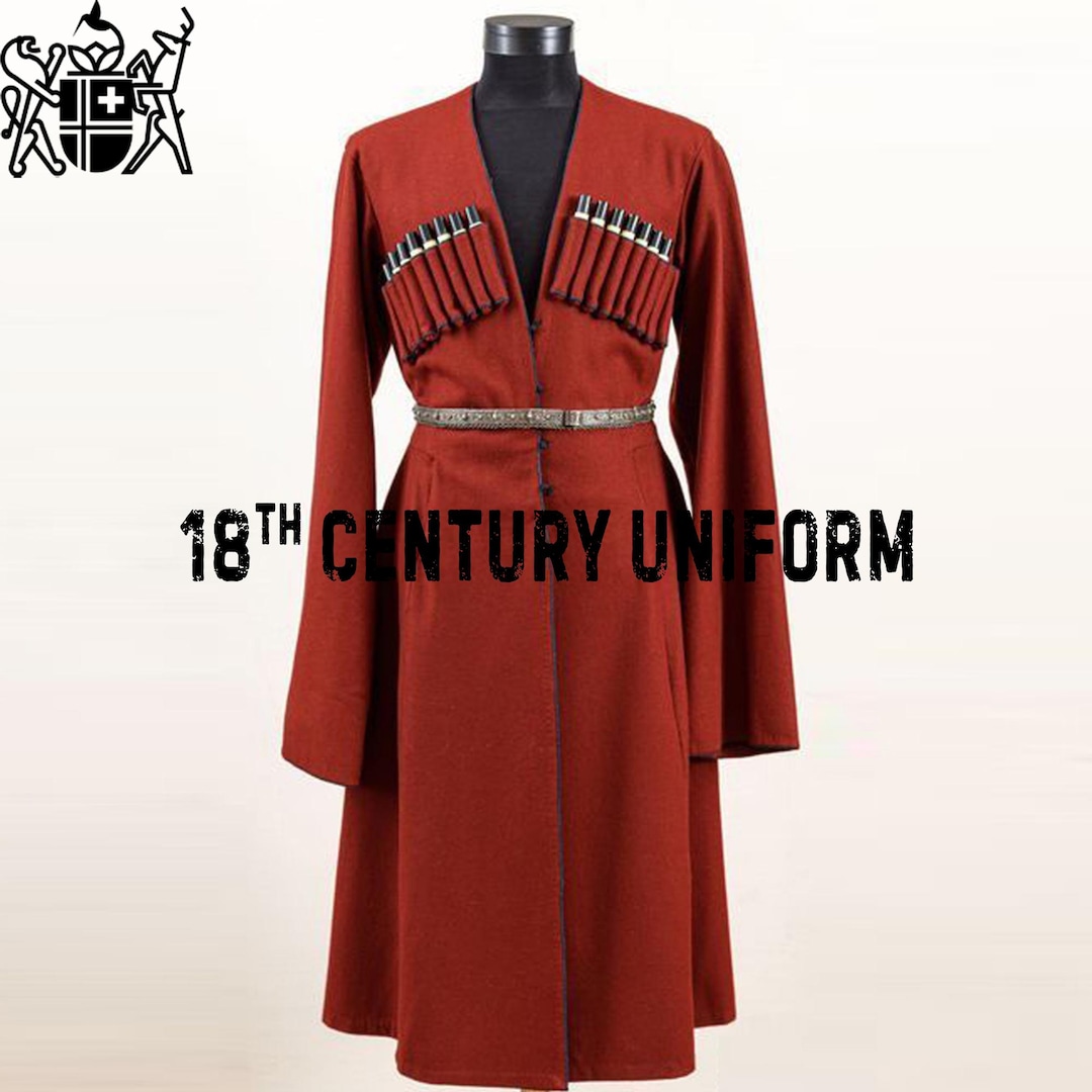 Red Wool Chokha: Georgian Cossack Dance Costume - Etsy