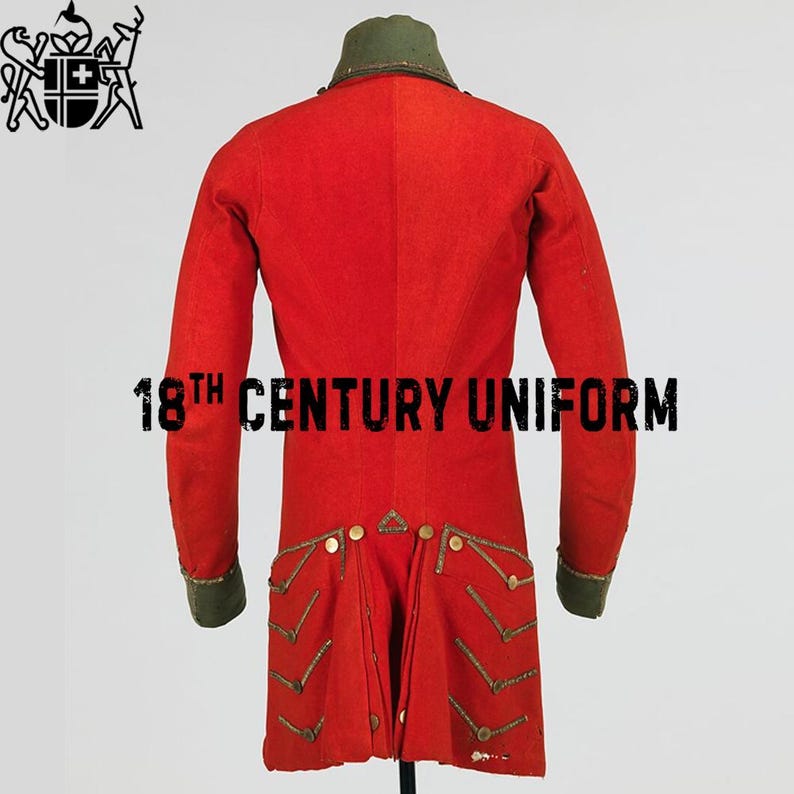 Red Wool British Regimental Jacket, 18th Century Military Coat - Etsy