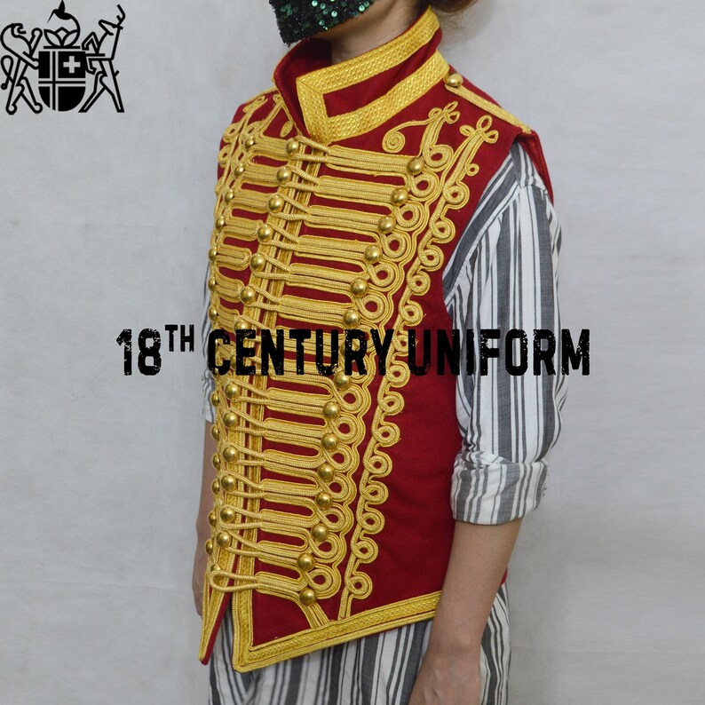 New Hussar Vest, Dolman Hussar Vest, Horse Guard Waistcoat, Royal Guard ...