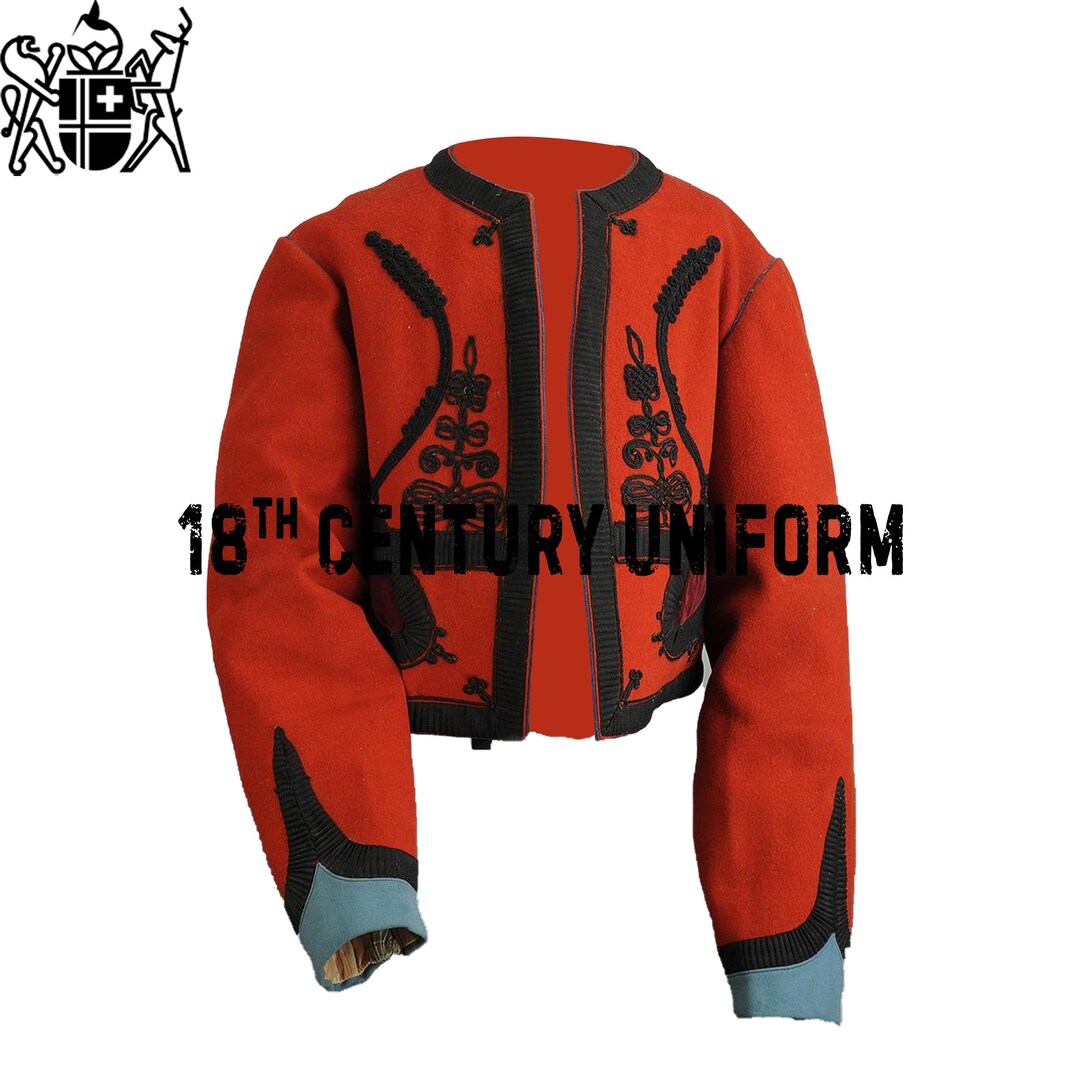 French Wool Bolero Jacket: 1870-1890 Unisex Red Uniform - Etsy