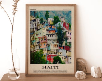 Digital Oil Paint, Haiti Print, Haiti Wall Art, Haiti Poster, Haiti ...