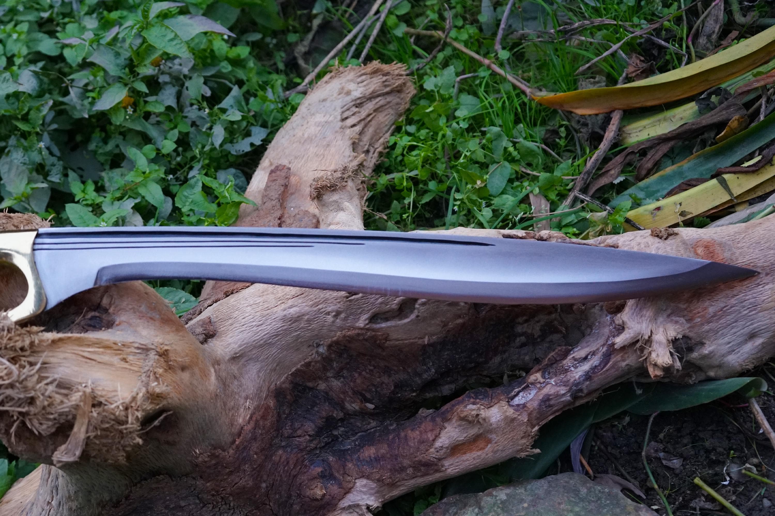 Hand Forged Greek Kopis Sword – 23 Inch Carbon Steel Blade | Bronze ...