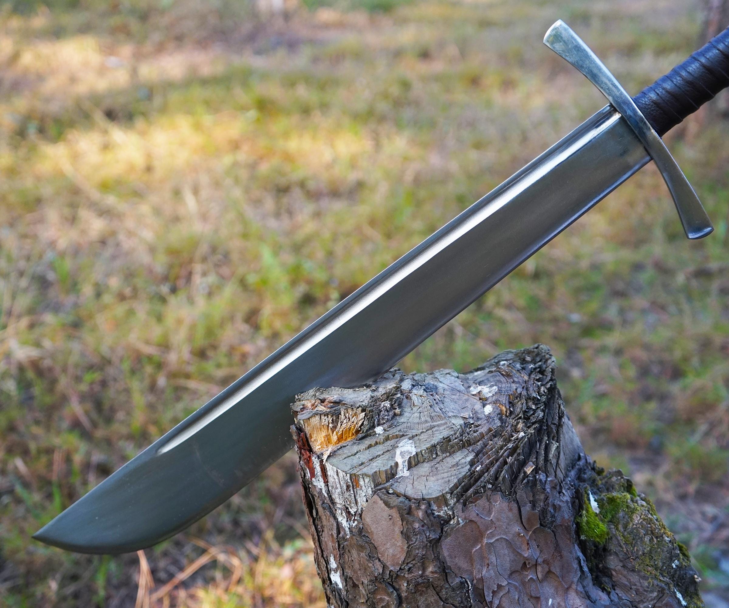 Handmade Tempered Steel Falchion Sword - Medieval Cleaver Design - Etsy