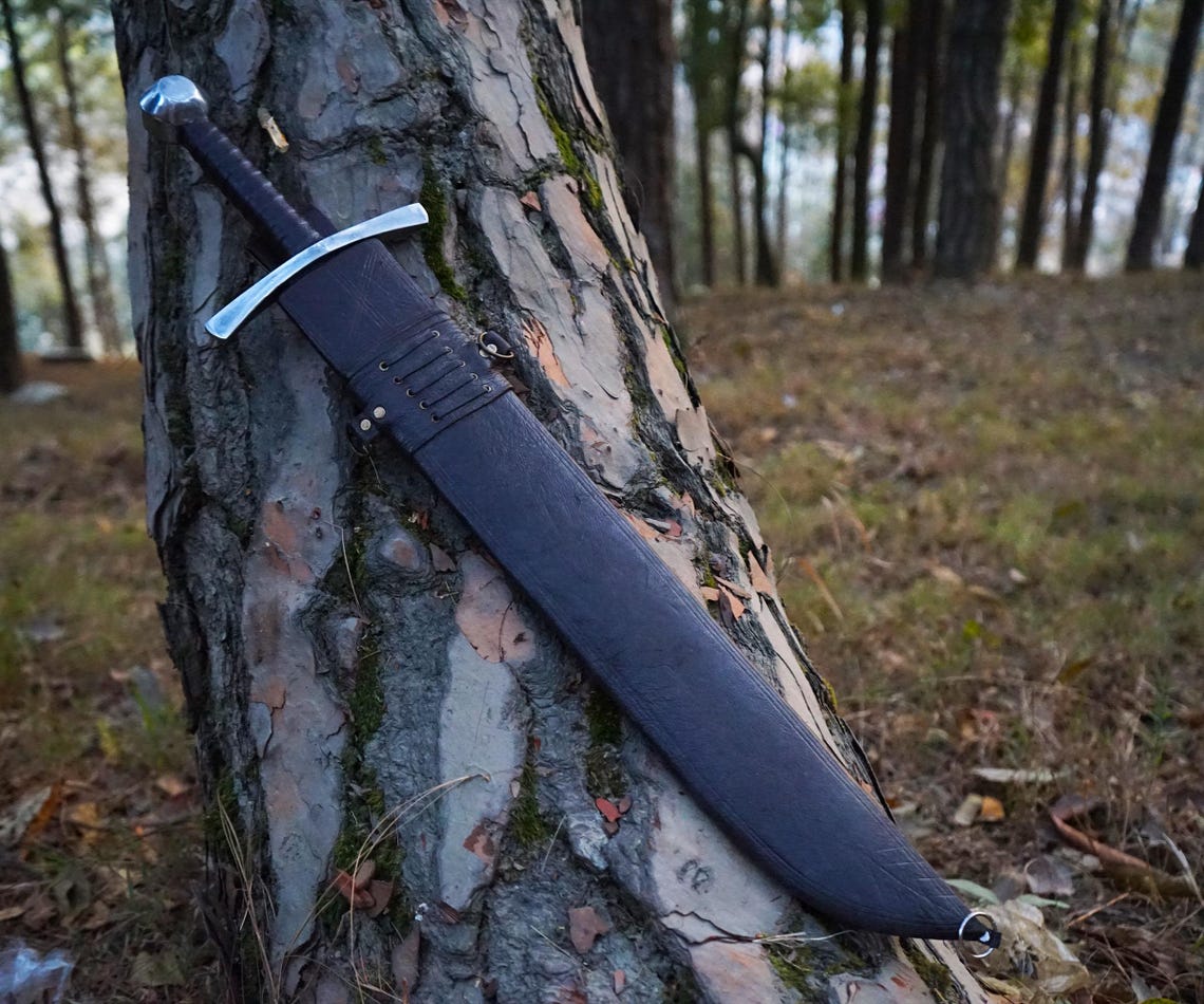 Handmade Tempered Steel Falchion Sword - Medieval Cleaver Design - Etsy