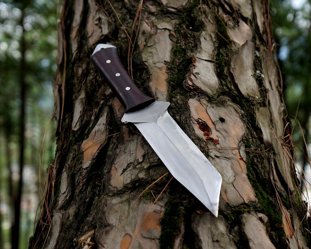 Hand Forged Seax Bowie Knife: Water Tempered, Sharp Blade - Etsy