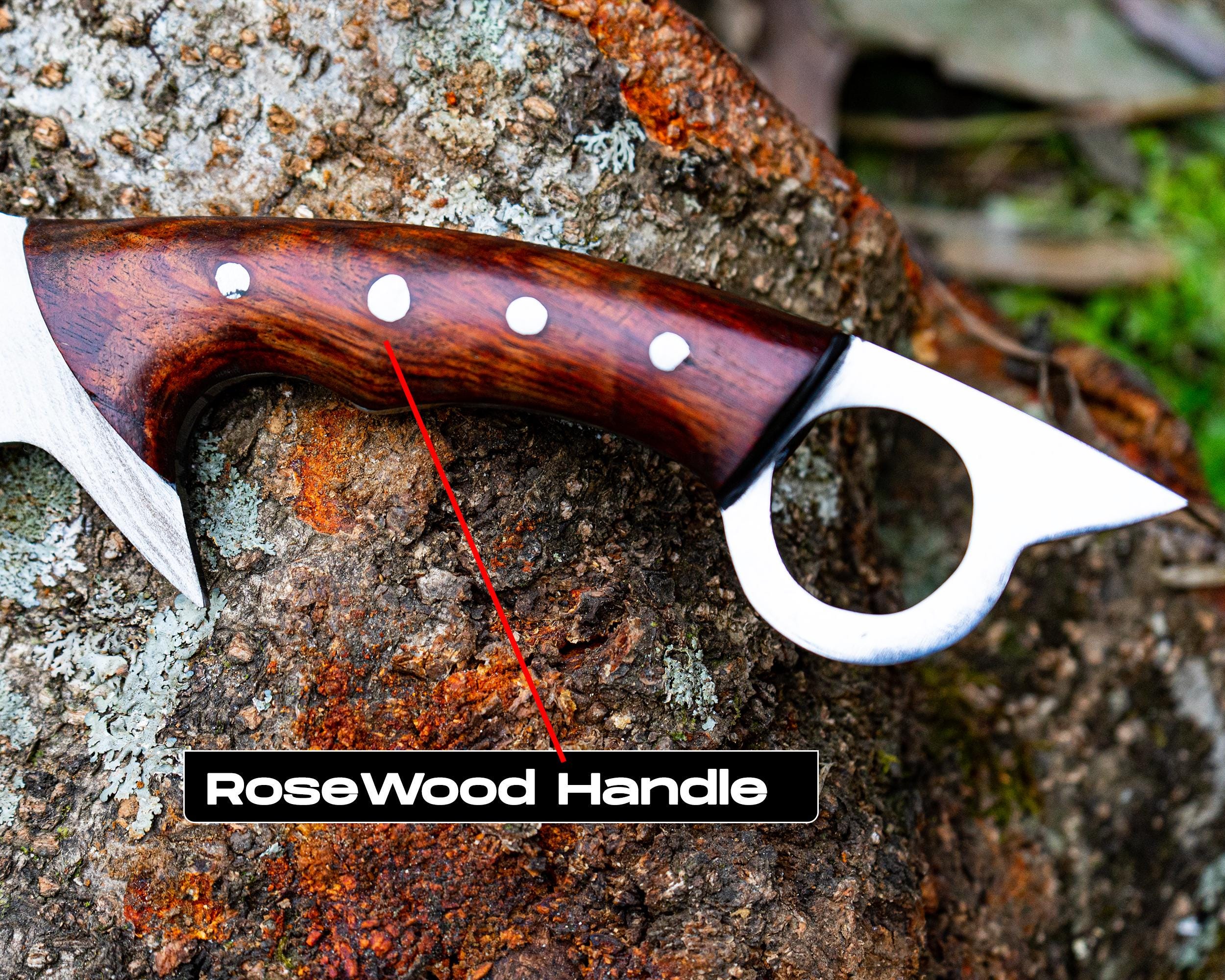Hand Forged Karambit Knife: Carbon Steel Blade, Leather Sheath - Etsy