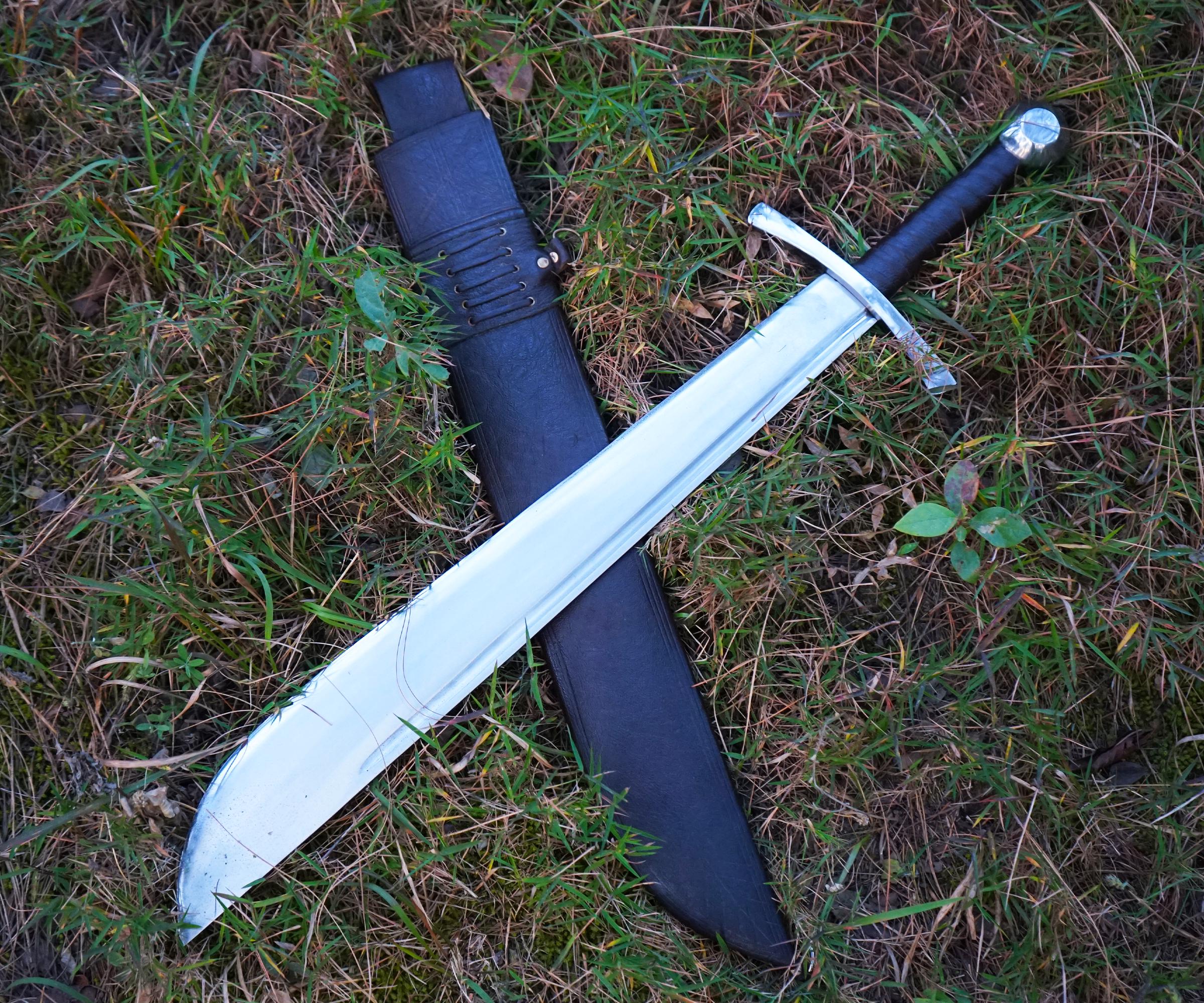 Handmade Tempered Steel Falchion Sword - Medieval Cleaver Design - Etsy