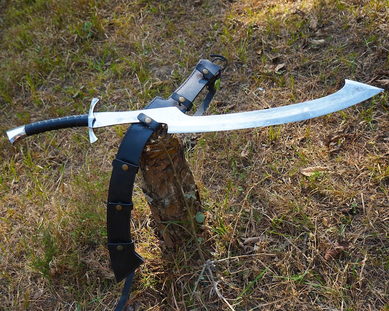 Khopesh Sword: 27" Himalayan Crescent Knife - Oil Quenched, Water ...