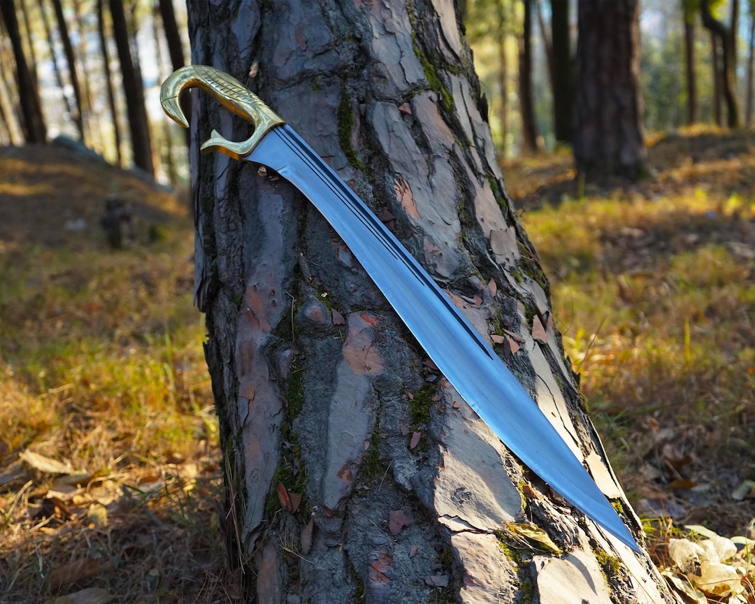 Hand Forged Greek Kopis Sword – 23 Inch Carbon Steel Blade | Bronze ...