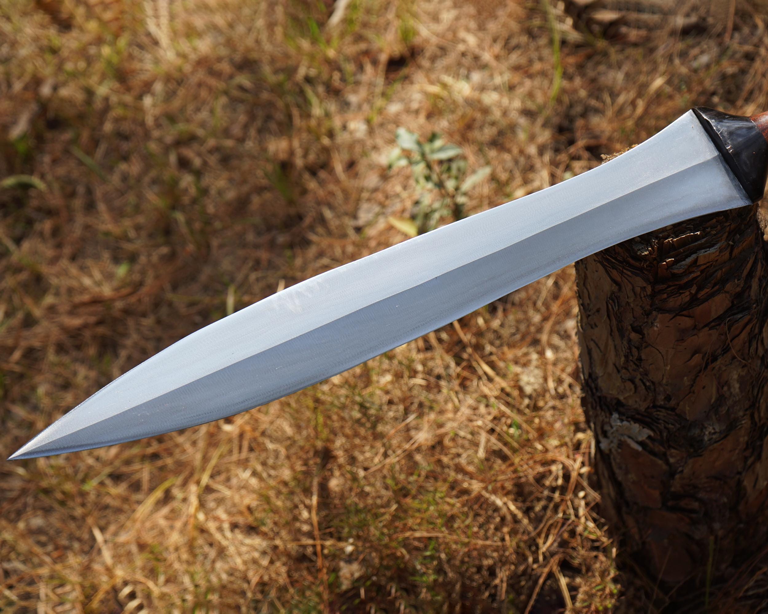 Zulu Iklwa Sword-spear: 18" Carbon Steel Blade, Rosewood Handle - Etsy