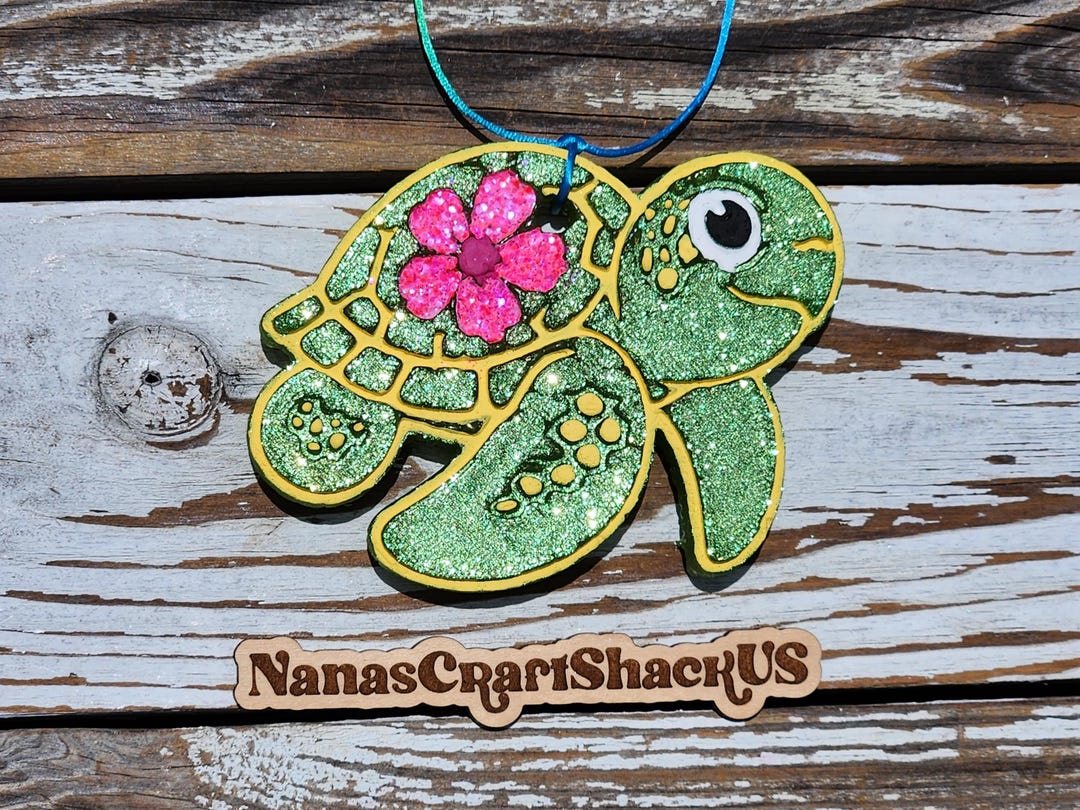 Flower Sea Turtle Car Freshie: Aromatherapy Aroma Bead Air Freshener - Etsy