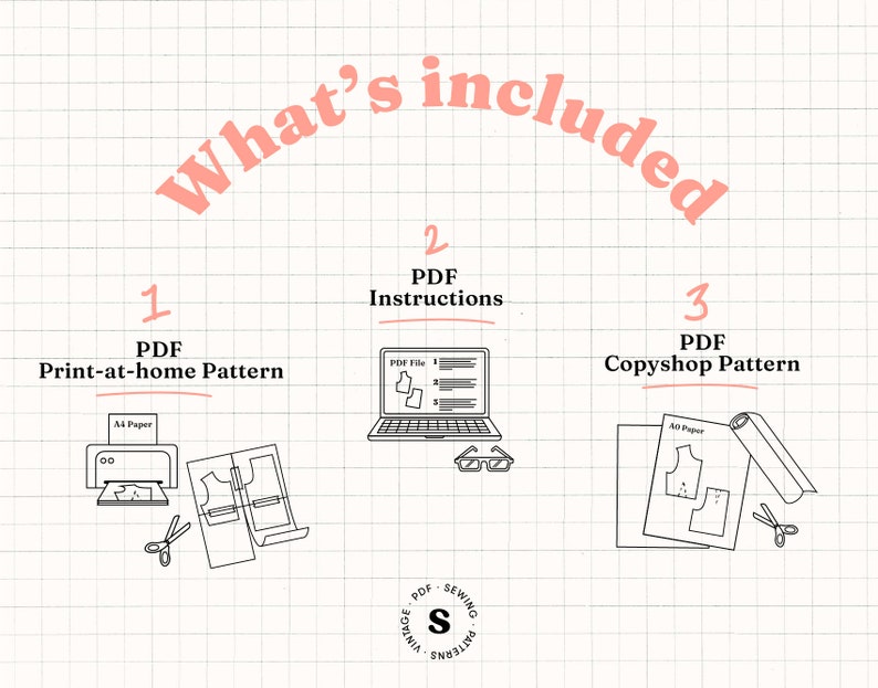 Sewing Pattern PDF Vintage – 50s Womens Top With Tie Straps, Camisole ...