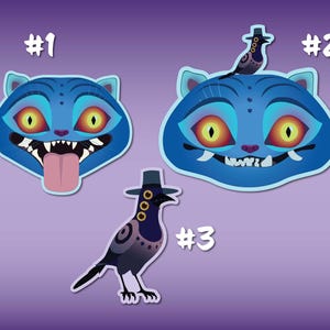 Kpop Demon Hunters Inspired Stickers – Derpy Tiger, 3-eyed Magpie ...
