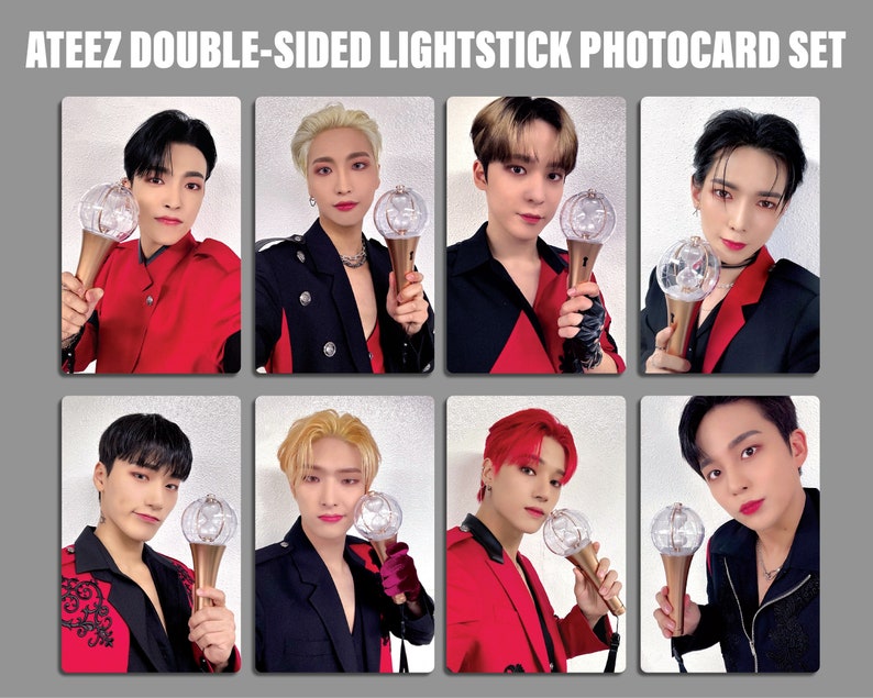 ATEEZ Double-sided Lightstick Photocard Set - Etsy
