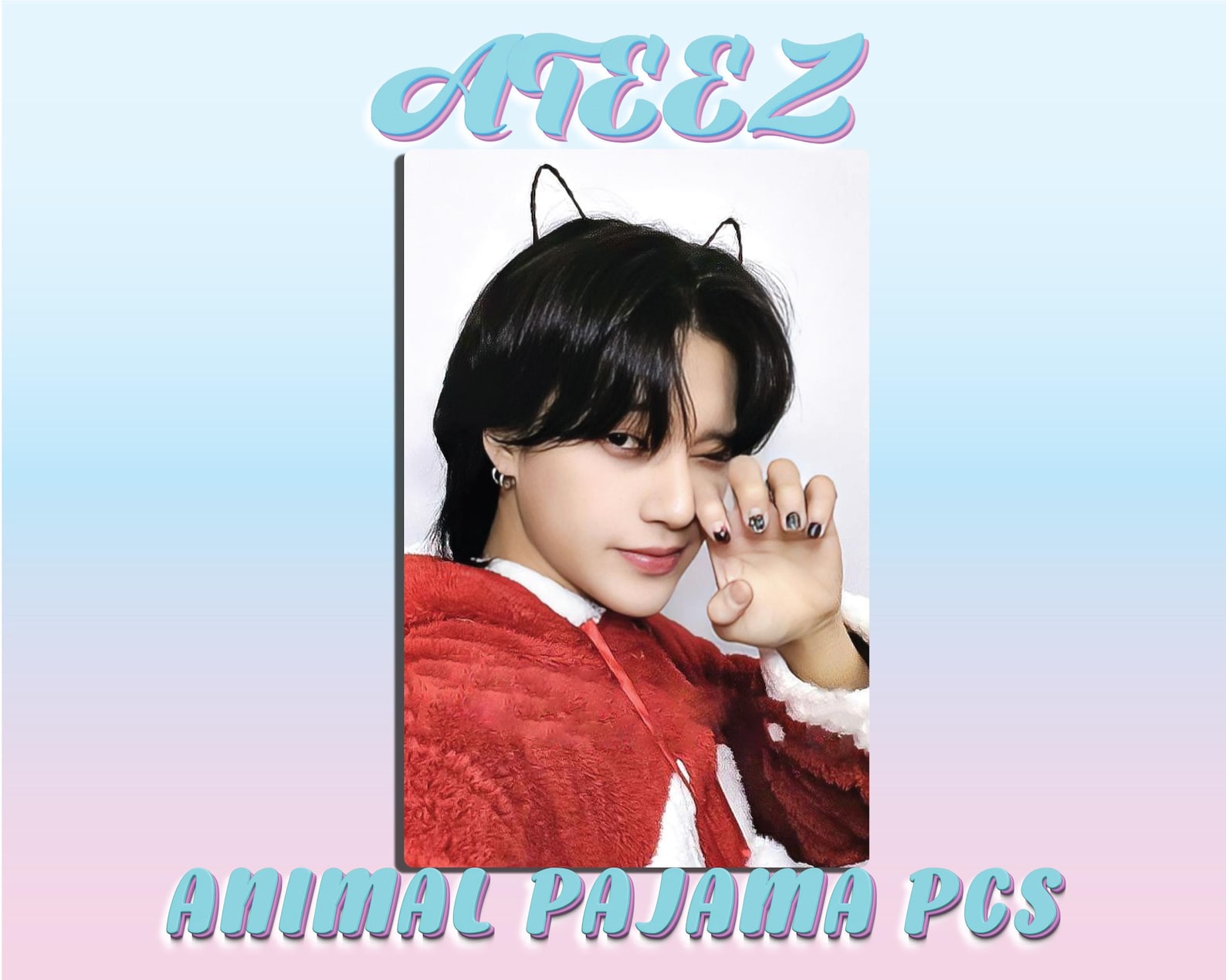 ATEEZ Animal Pajama Photocards || Unofficial/fanmade - Etsy