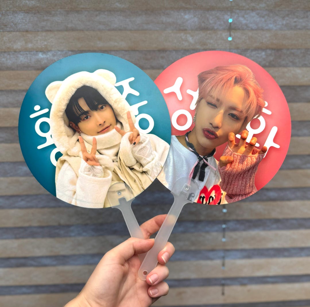 ATEEZ Double-sided Kpop Picket Fan | Member + ANITEEZ Character ...