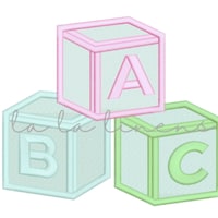 Abc Baby Block Font Alphabet Letters Bundle Instant Download Brother ...