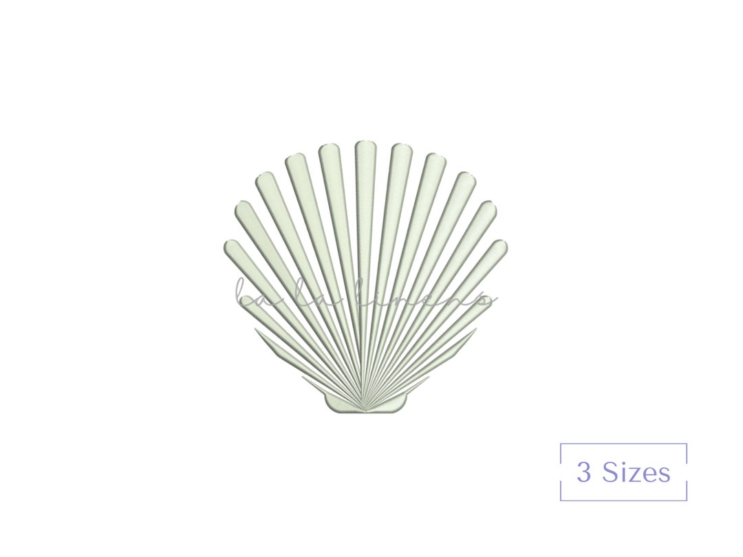 Scalloped Sea Shell | Machine Embroidery | Embroidery Design | 4x4 ...