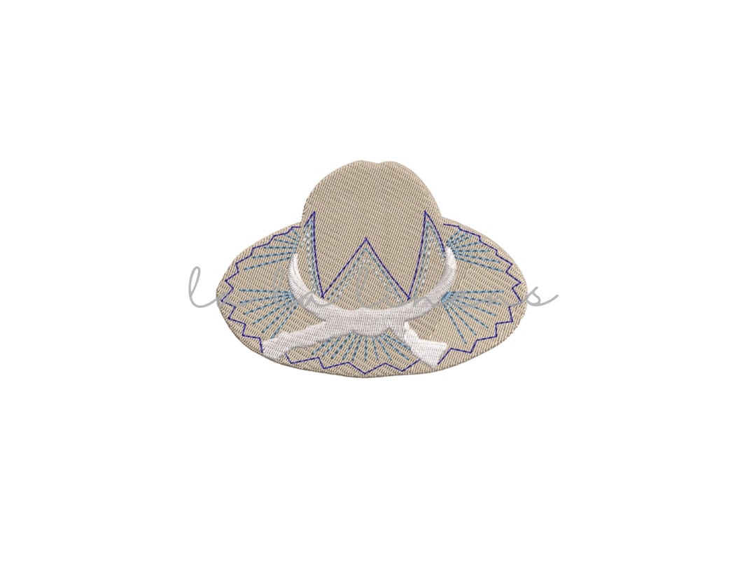 Embroidered Beach Hat Design: Collegiate Colors (digital Download) - Etsy