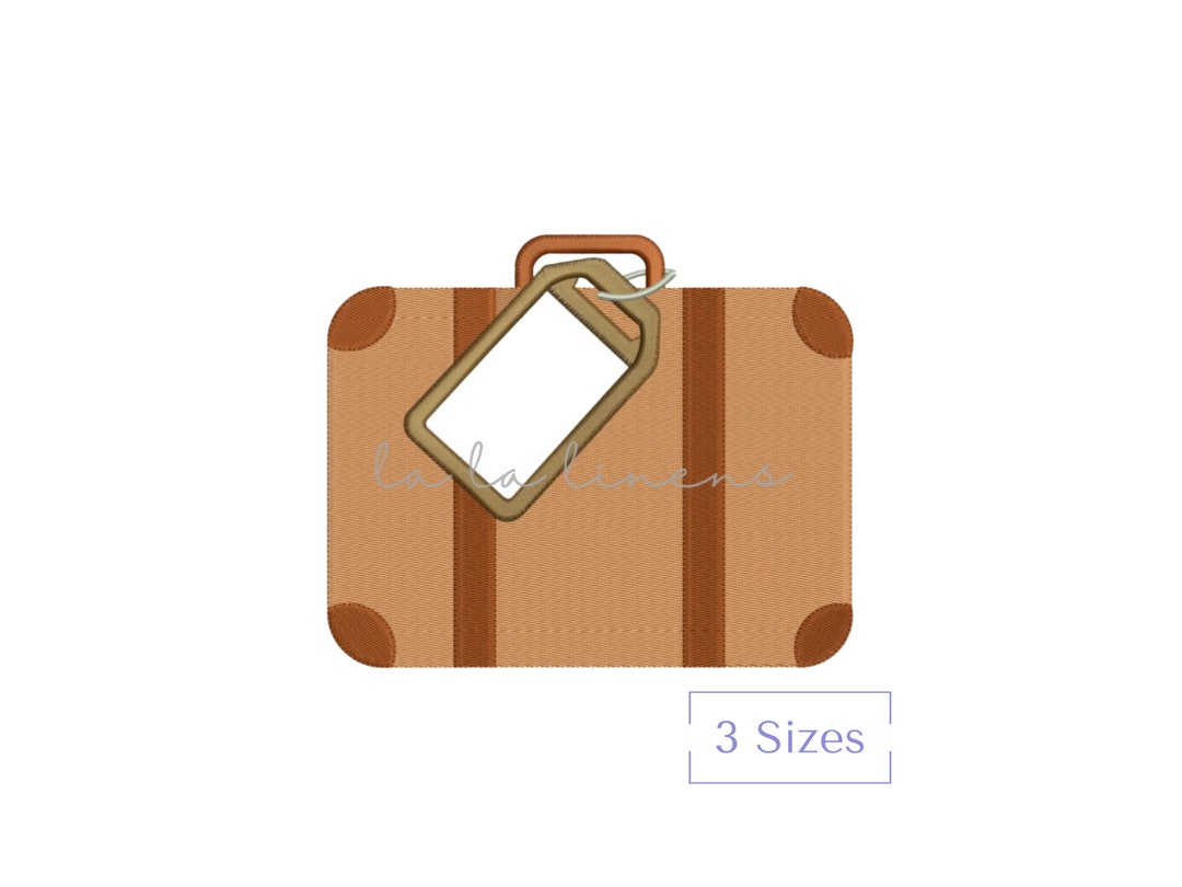 Suitcase Monogram Frame Machine Embroidery Design (digital Download) - Etsy