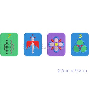 Mahjong BUNDLE Machine Embroidery Embroidery Design 4x4 5x7 6x10 Mah ...