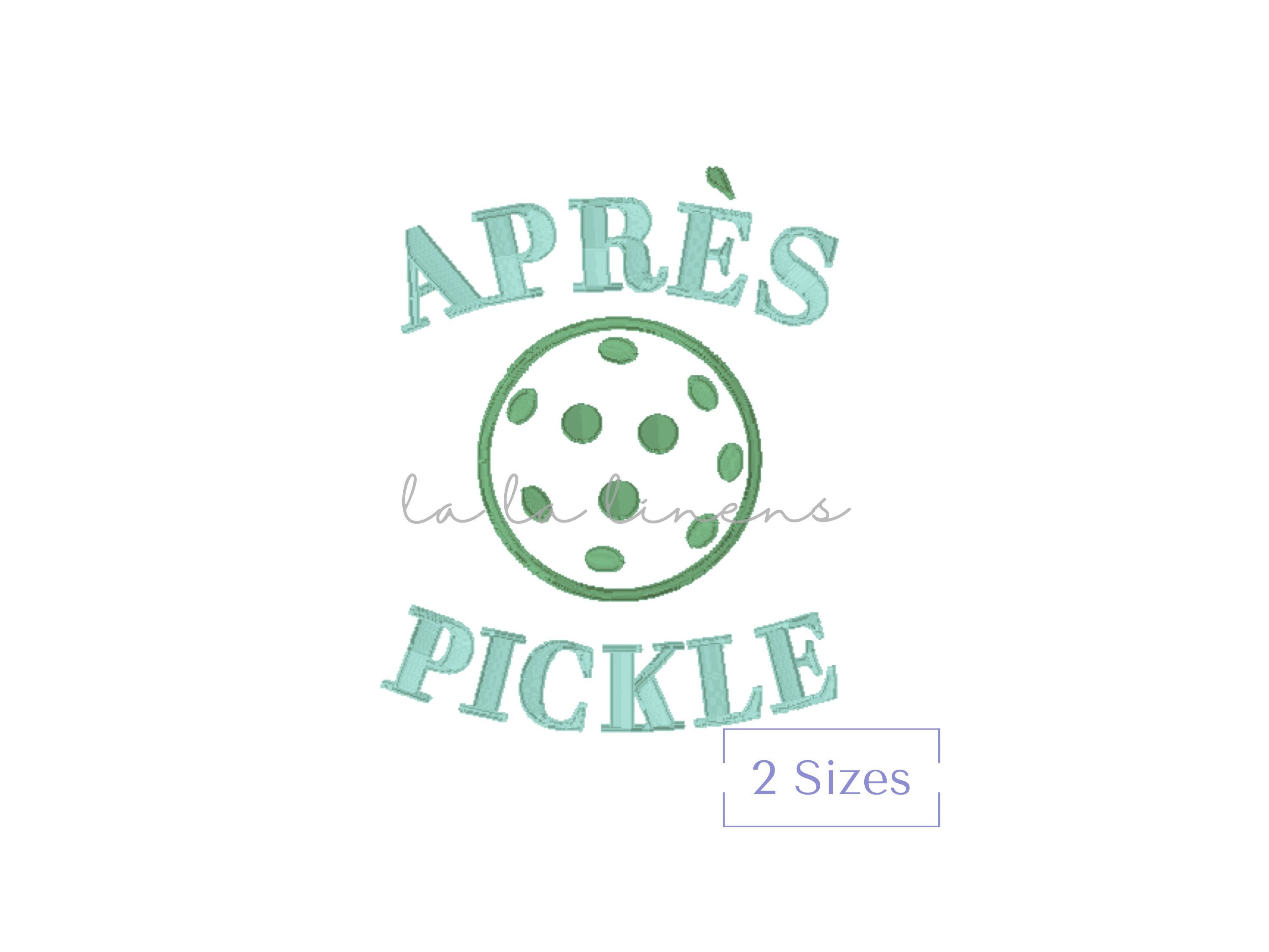 Après Pickle Embroidery Design: Sports Machine Embroidery (digital ...