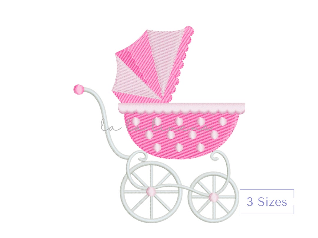 Vintage Baby Pram Embroidery Design Set | Vintage Style | for Baby Gift ...