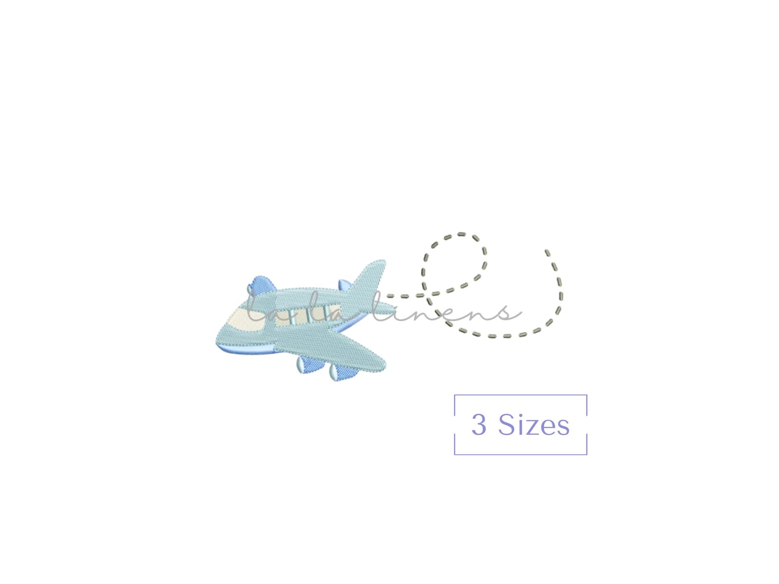 Flying Airplane Machine Embroidery Design: Travel Theme (digital ...