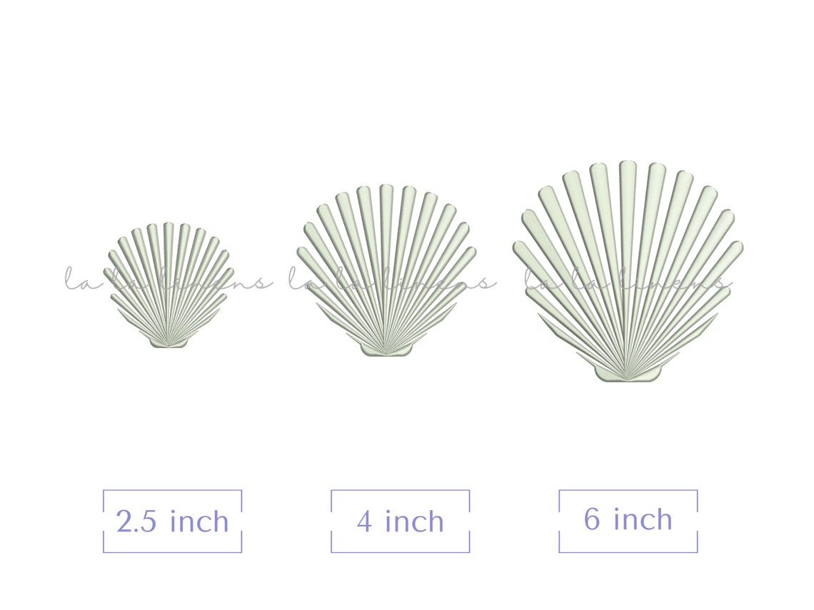 Scalloped Sea Shell | Machine Embroidery | Embroidery Design | 4x4 ...